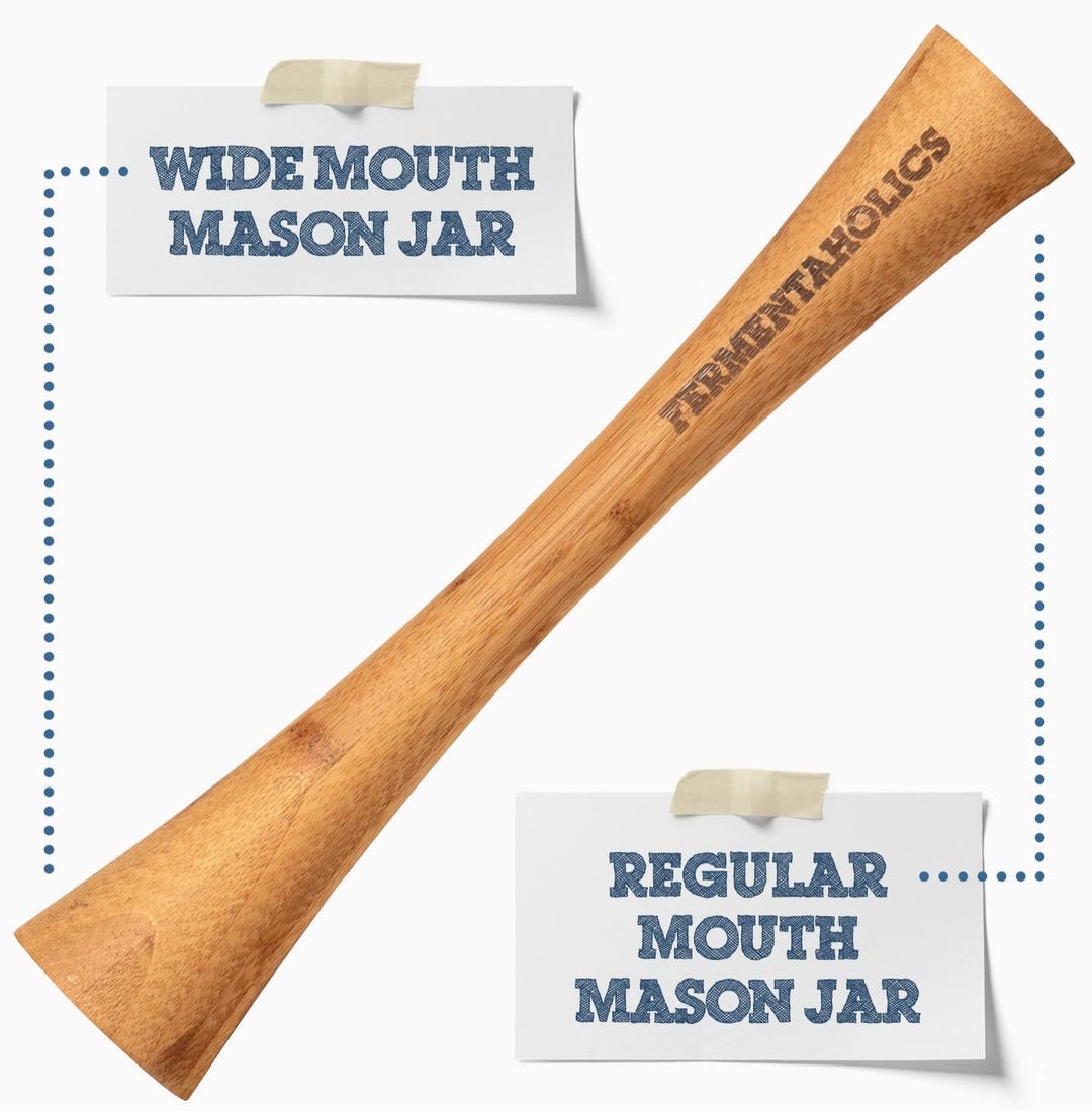 13" Bamboo Tamper Tool, Fermentation, Mason Pots, Homemade Food, Home ...