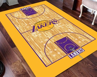 Basketball Court Rug, Basketball Rug, Sports Rug, NBA Rug, Minimalist ...