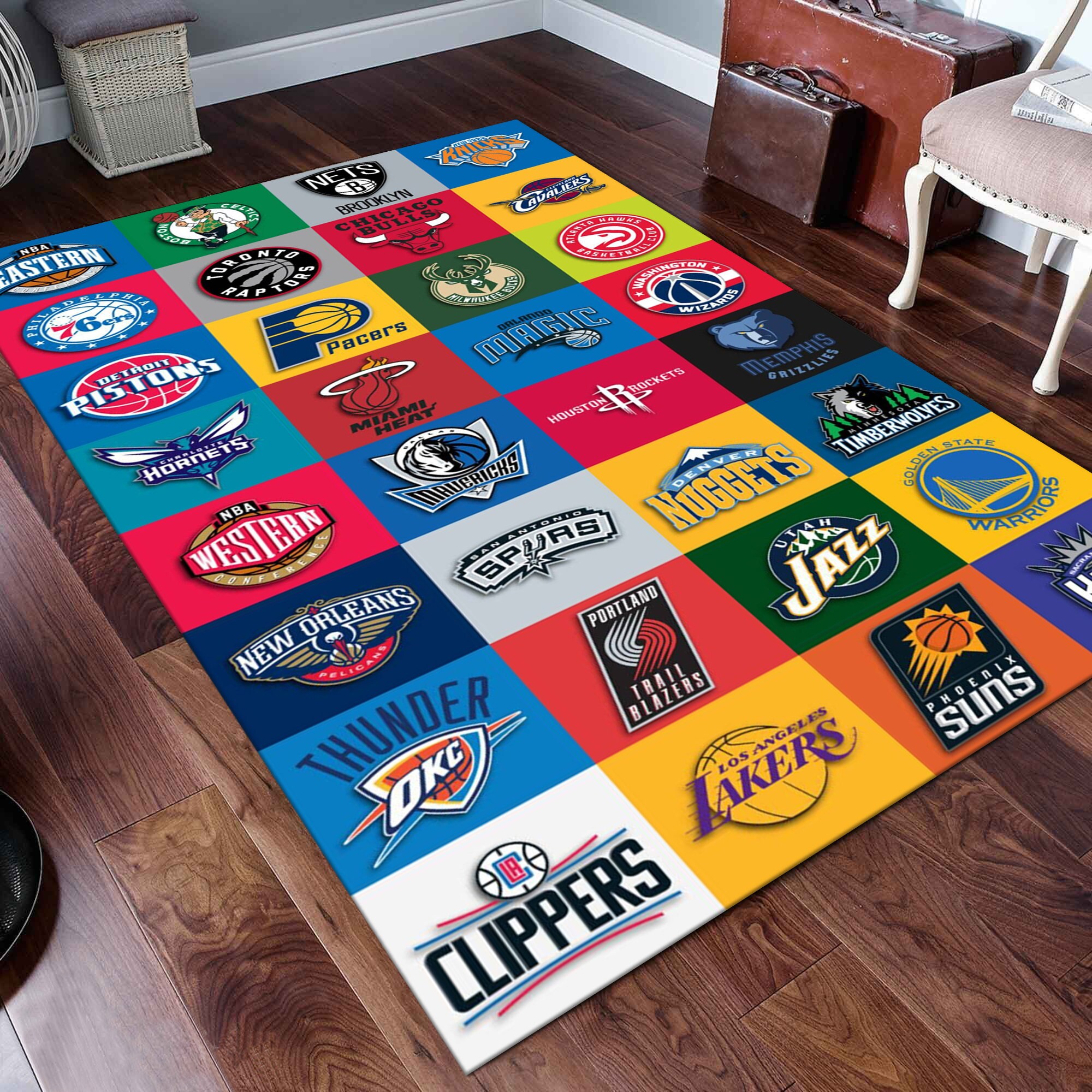 Basketball Rug teams Rug NBA Rug Basketbal Team Rug custom - Etsy