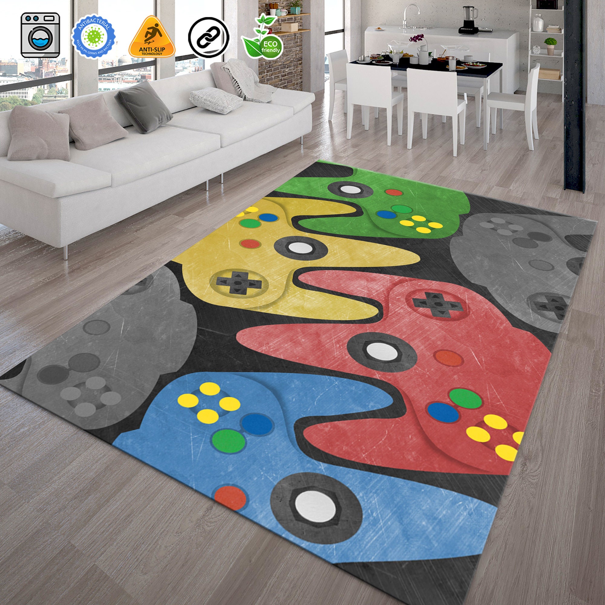 Gaming Room Rug, Wallpaper Flare Rug, E-Sport Rug, Gamer Rug, Gaming ...
