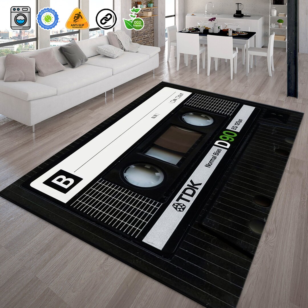 Cassette Pattern Rug,retro Cassettes Rug,retro Tapes Rug,room Decor ...