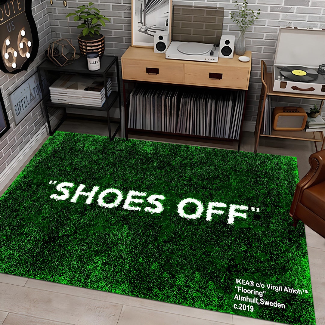 Shoes off Rug, Grass Rug, Green Rug, Rugs for Living Room, Custom Rug ...