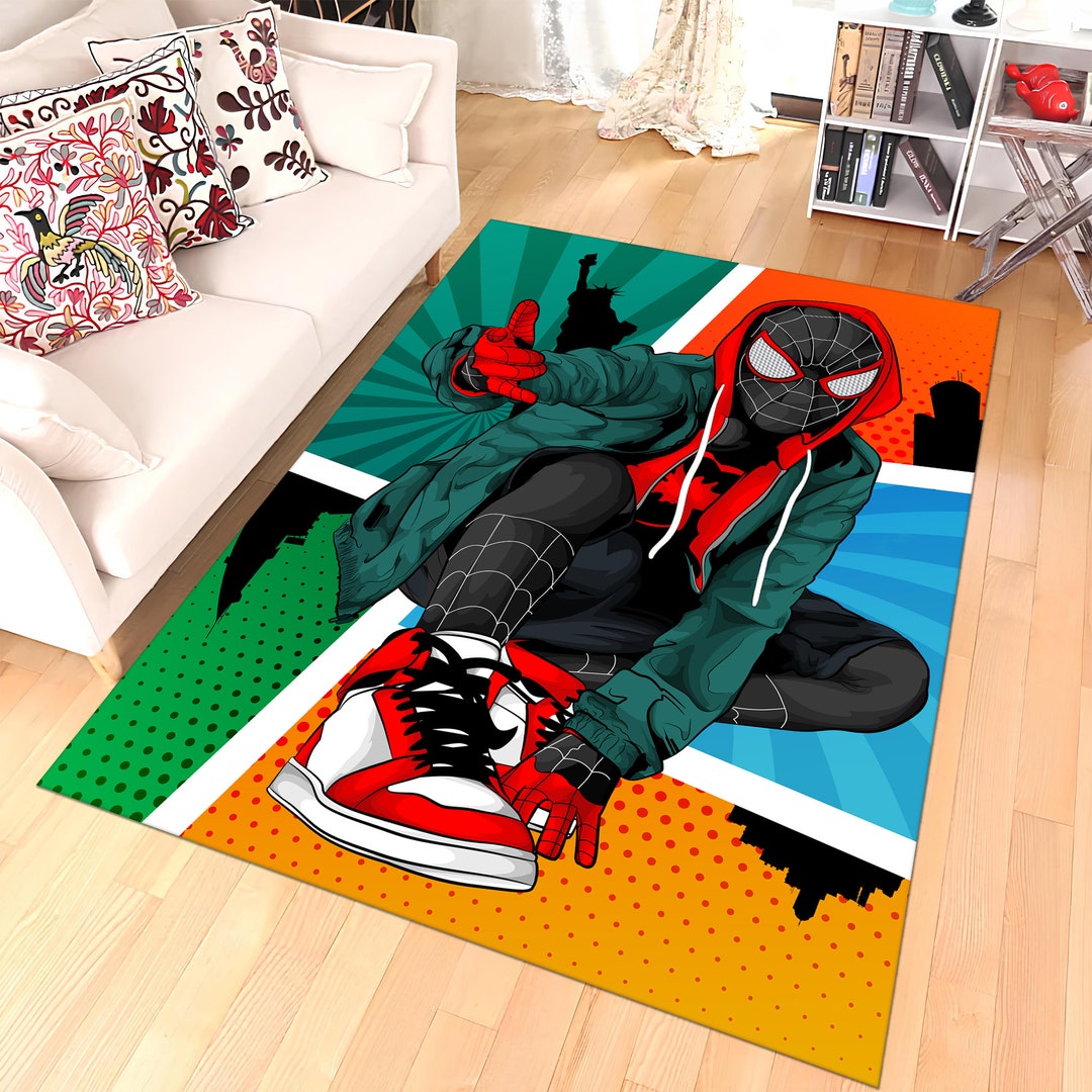 Spider-man Rug, Popular Characters Rug, Movie Decor, Marvel Decor,movie ...