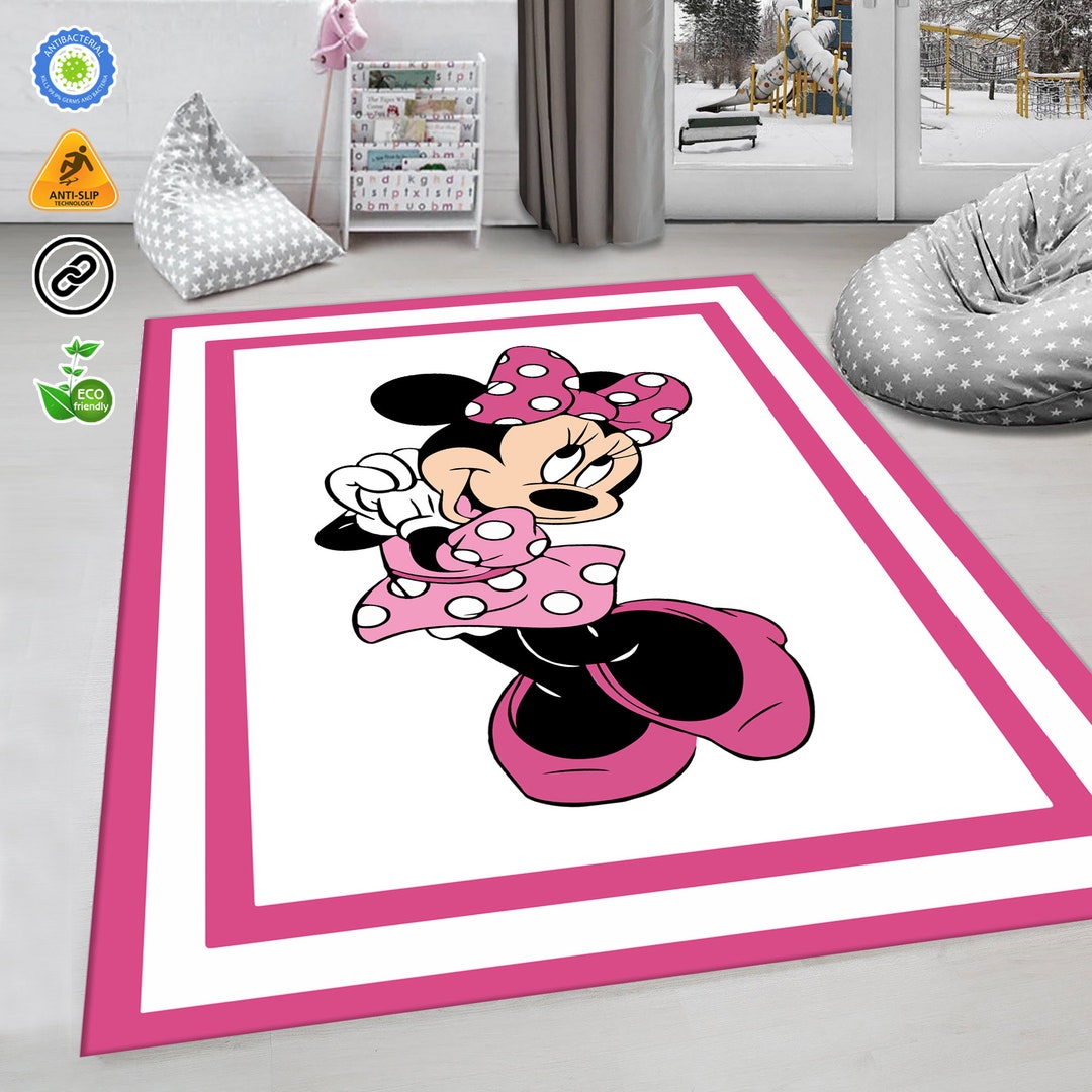 Mickey Mouse Carpet, Minnie Mouse Carpet, Cute Carpet, Kids Room Decor ...