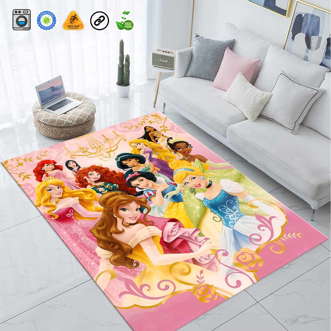 Princesses, Kids Room Rug, Rapunzel Rug, Snow White, Ariel Rug, Fa ...