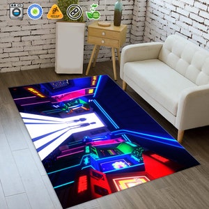 Gaming Room Rug, E-sport Rug, Gamer Rug, Gaming Teppich, Shining Rug ...