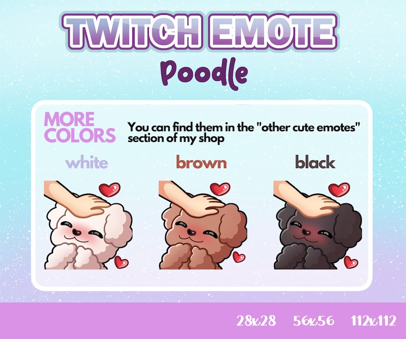 Emotes Twitch Dog for Twitch Discord and Youtube 6 Pack Black - Etsy
