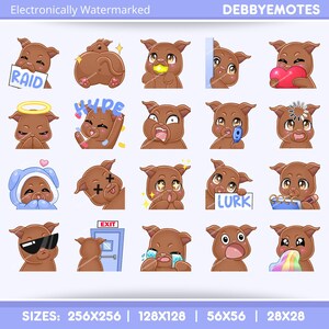 Dog Emotes, Pitbull Emotes 20 Pcs for Twitch, Discord, Tiktok and Any ...