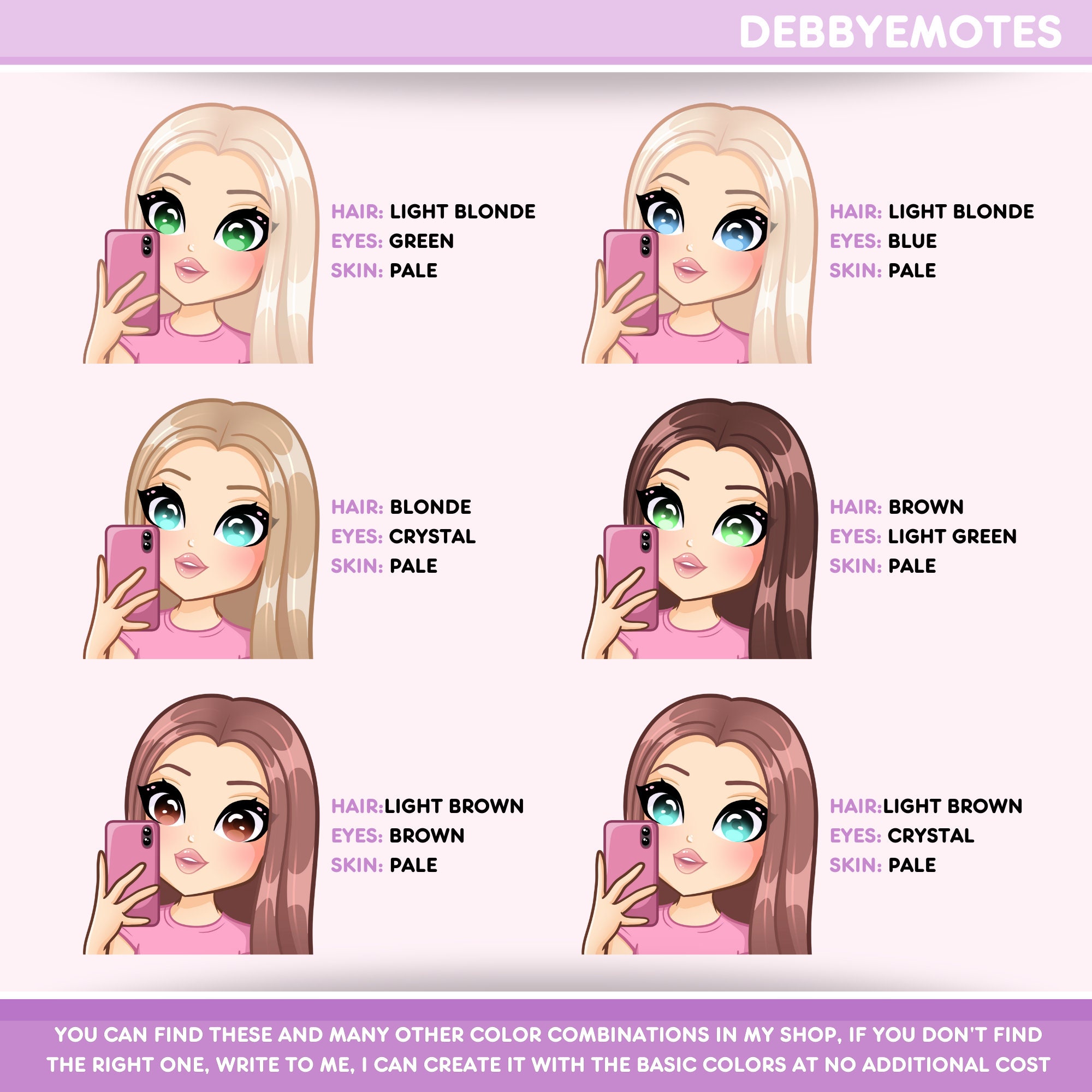 Twitch Girl Emotes, Bundle 20 Pcs for Discord, Youtube and Any Stream ...