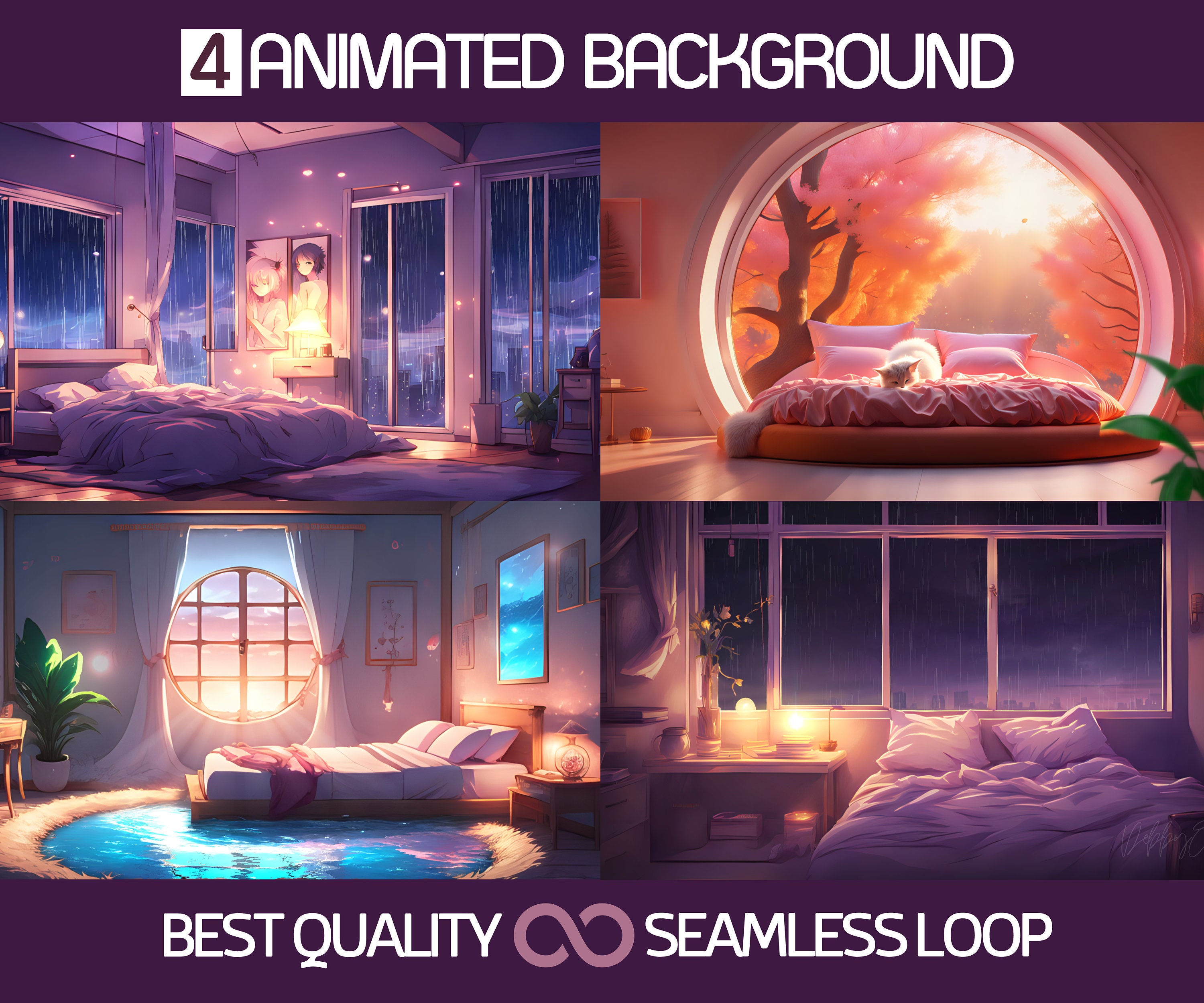 Vtuber Background Animated, 4 Vtuber Stream Design, Vtuber Assets ...