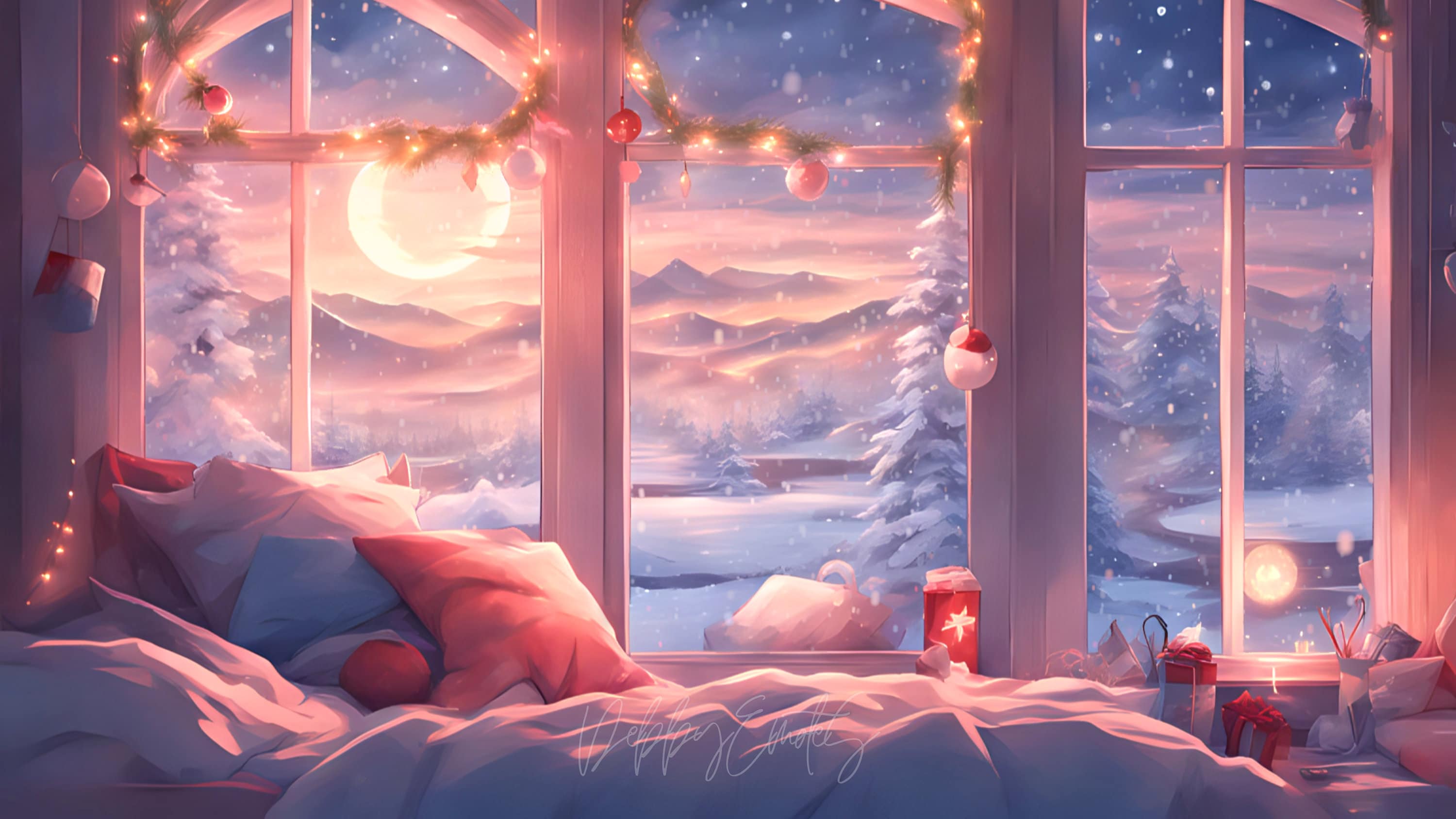 Christmas Vtuber Background, 4 Vtuber Winter Animated Background ...