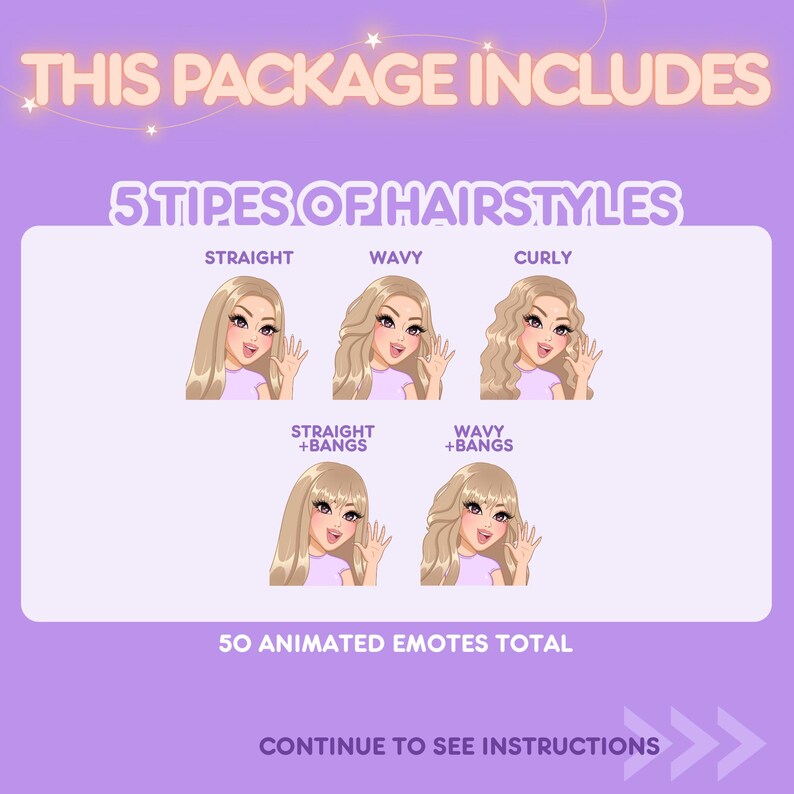 Cute Animated Girl Emotes | Twitch & Discord Emotes Pack | 10 Animated ...