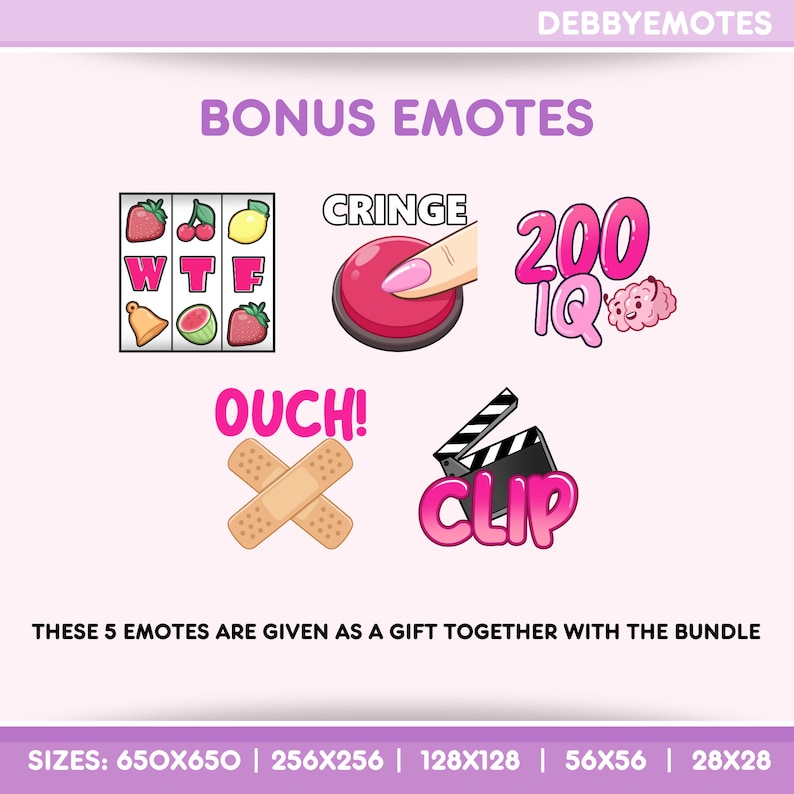 CUSTOM EMOTES and Glasses, Girl Emotes for Twitch, Tiktok, Kick ...