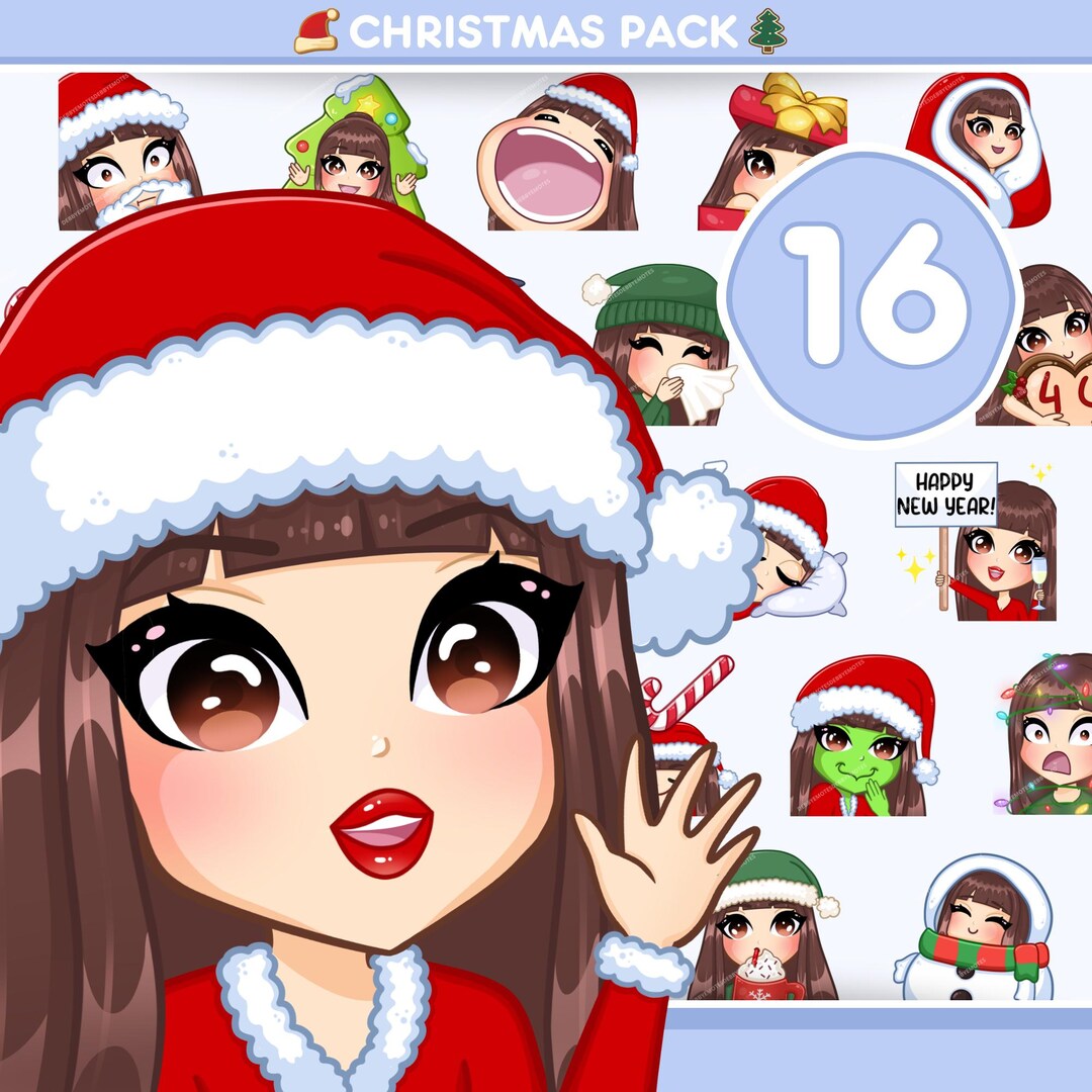Fringe Girl Emotes for Christmas, Twitch Bundle, Discord, Tik Tok and ...