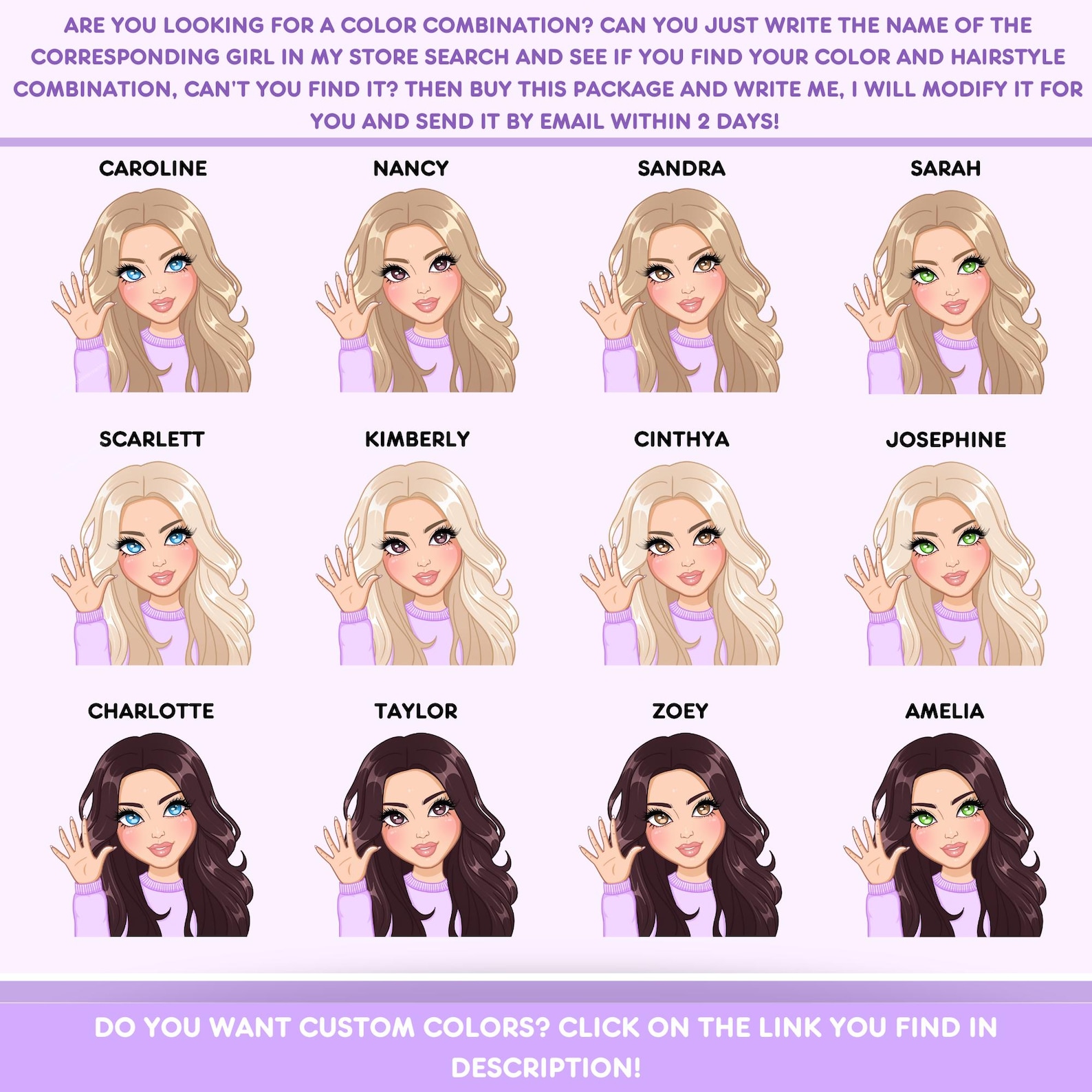 Redhead Girl Emotes, Pack 12pcs for Twitch, Discord, Youtube and Any ...