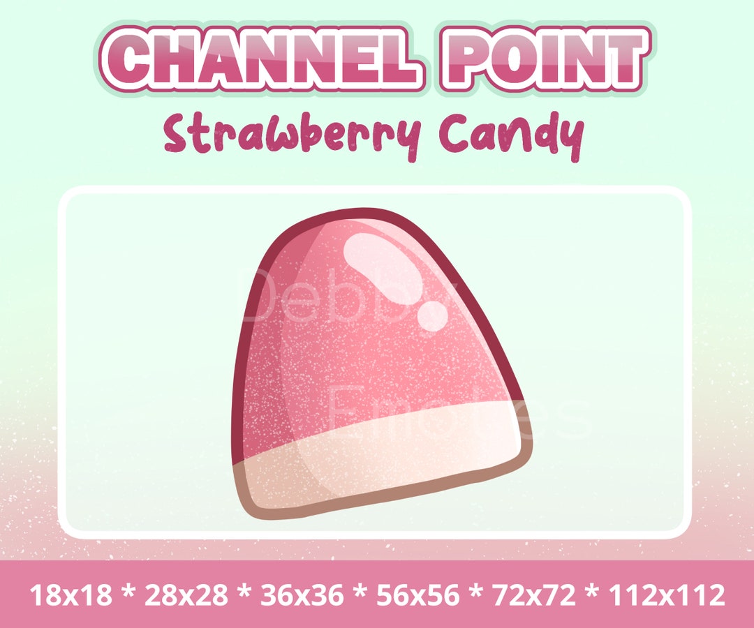 Strawberry Candy Channel Point / Instant Download / Streaming Twitch - Etsy