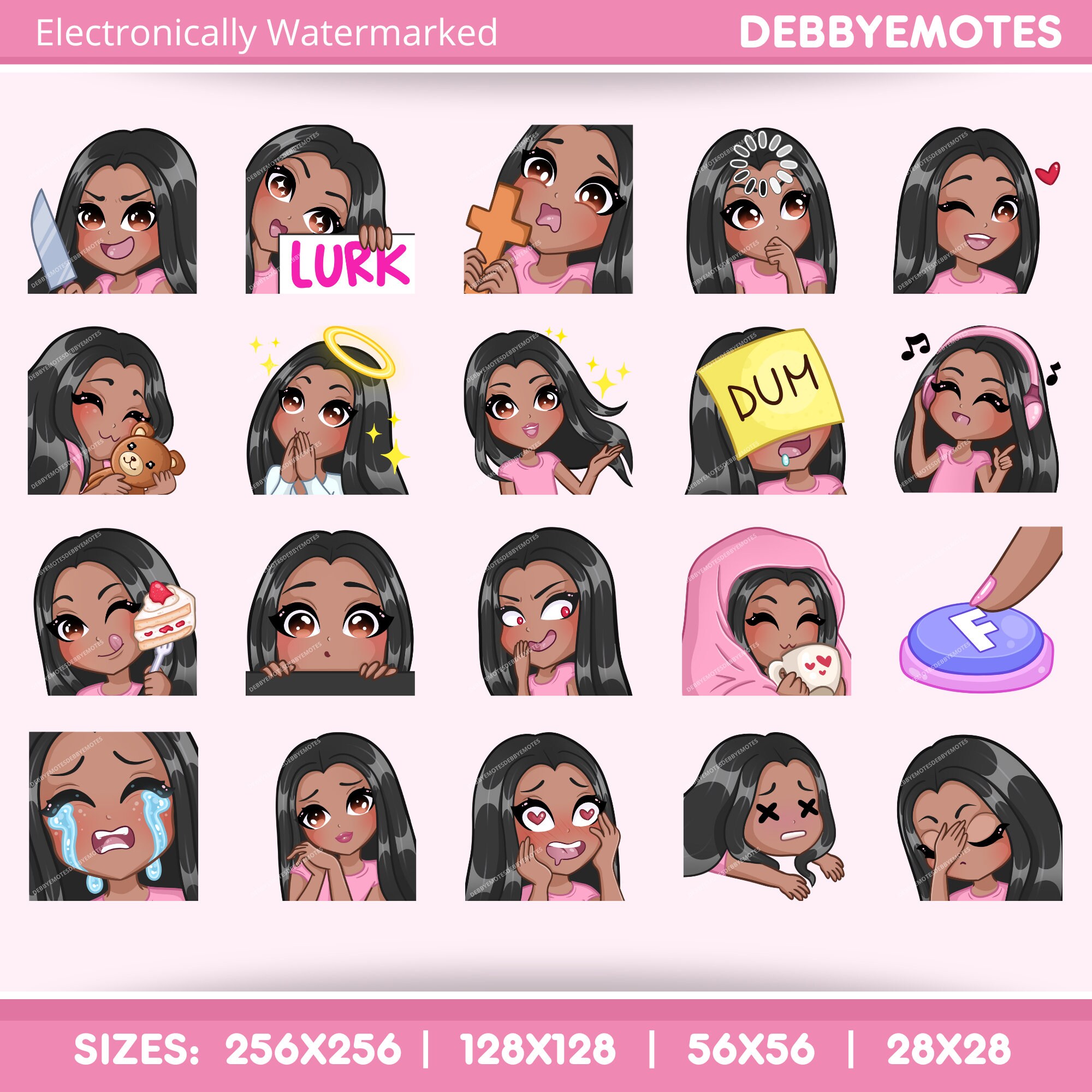 Black Girl Emotes, Bundle 85pcs for Discord, Twitch and Any Stream and ...