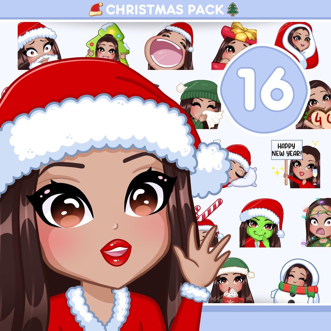 Girl Christmas Emotes, Grinch Bundle, Discord, Tik Tok and Any Stream ...