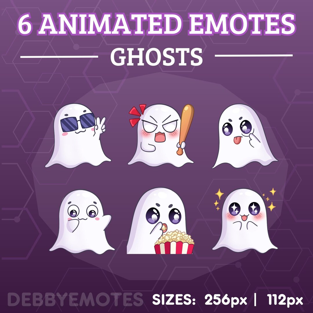 Ghost Animated Emotes, Halloween Emotes for Twitch, Discord, Tiktok ...
