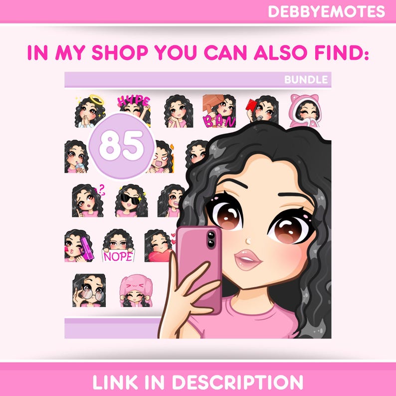 Animated Girl Emotes, 6 Pcs Love Emotes for Twitch, Discord and Any ...