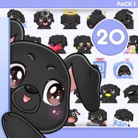 Black Cat Emotes Pack #1 / for Twitch Emote, Discord Emote, and ...