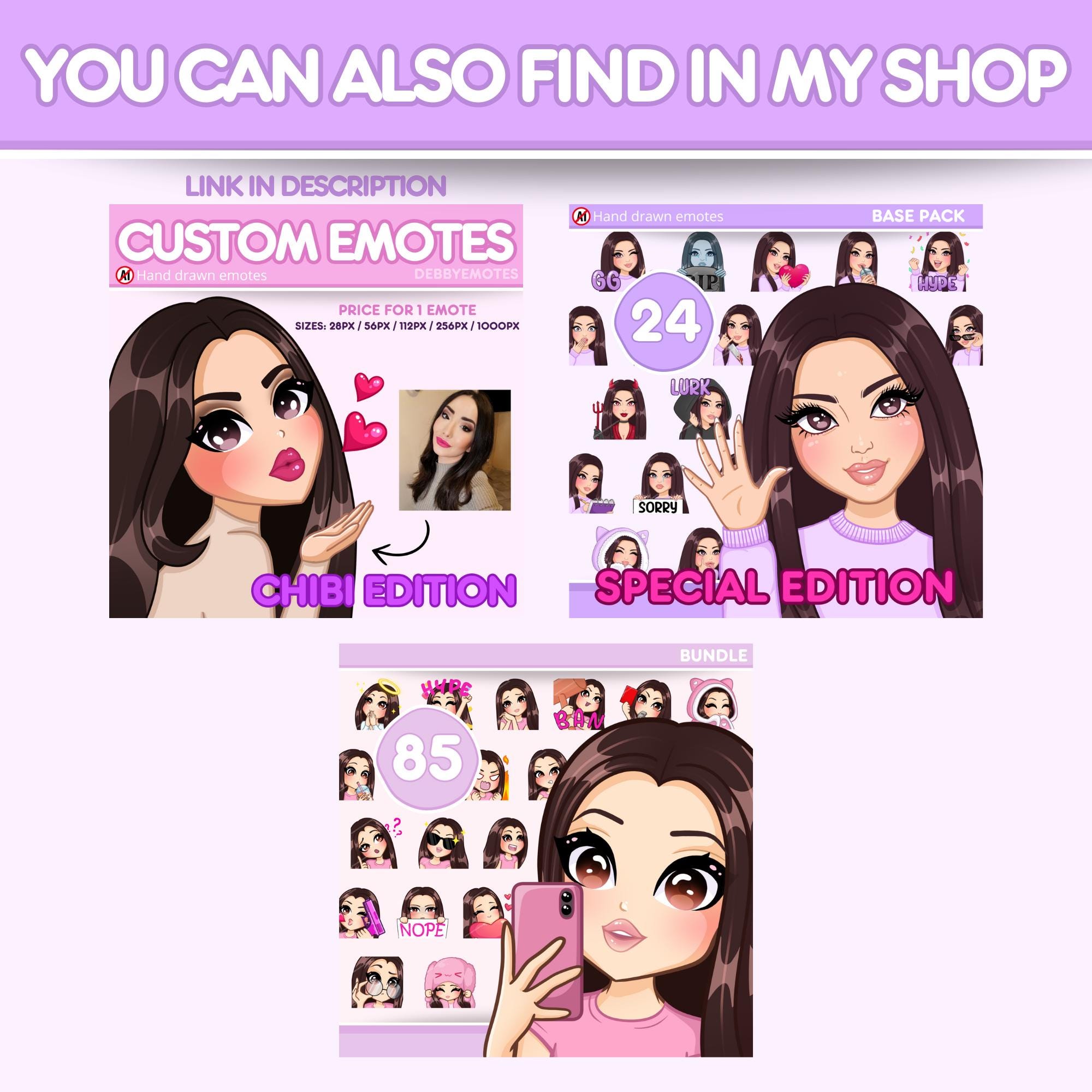Custom Emote Commission, Custom Emotes From Photo for Twitch, Tiktok ...