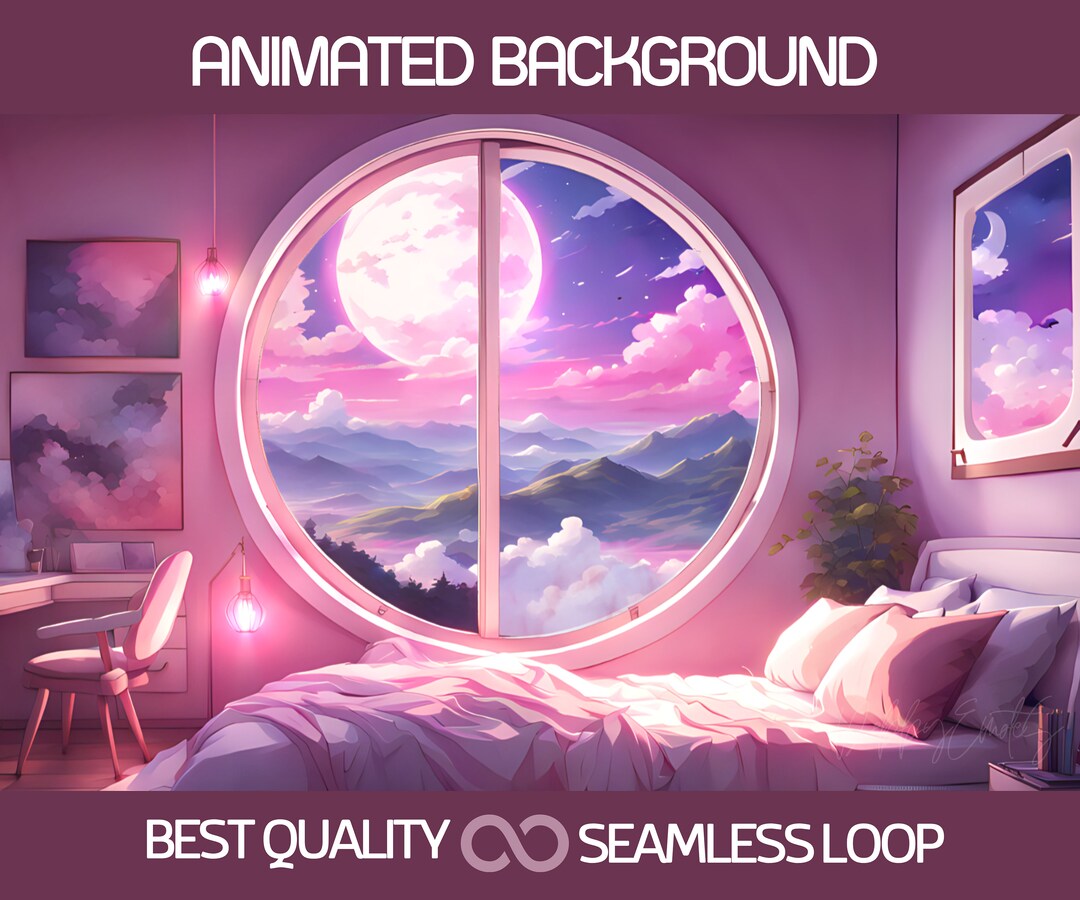 Vtuber Background, Animated Stream Overlay, Cozy Vtuber Room, Vtuber ...