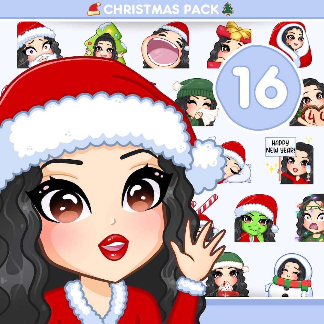 Twitch Girl Emotes for Christmas, Discord, Tik Tok and Any Stream and ...