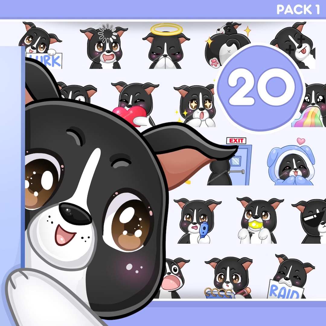 Twitch Emotes, Dog Emotes 20pcs for Discord, Tiktok and Any Stream and ...