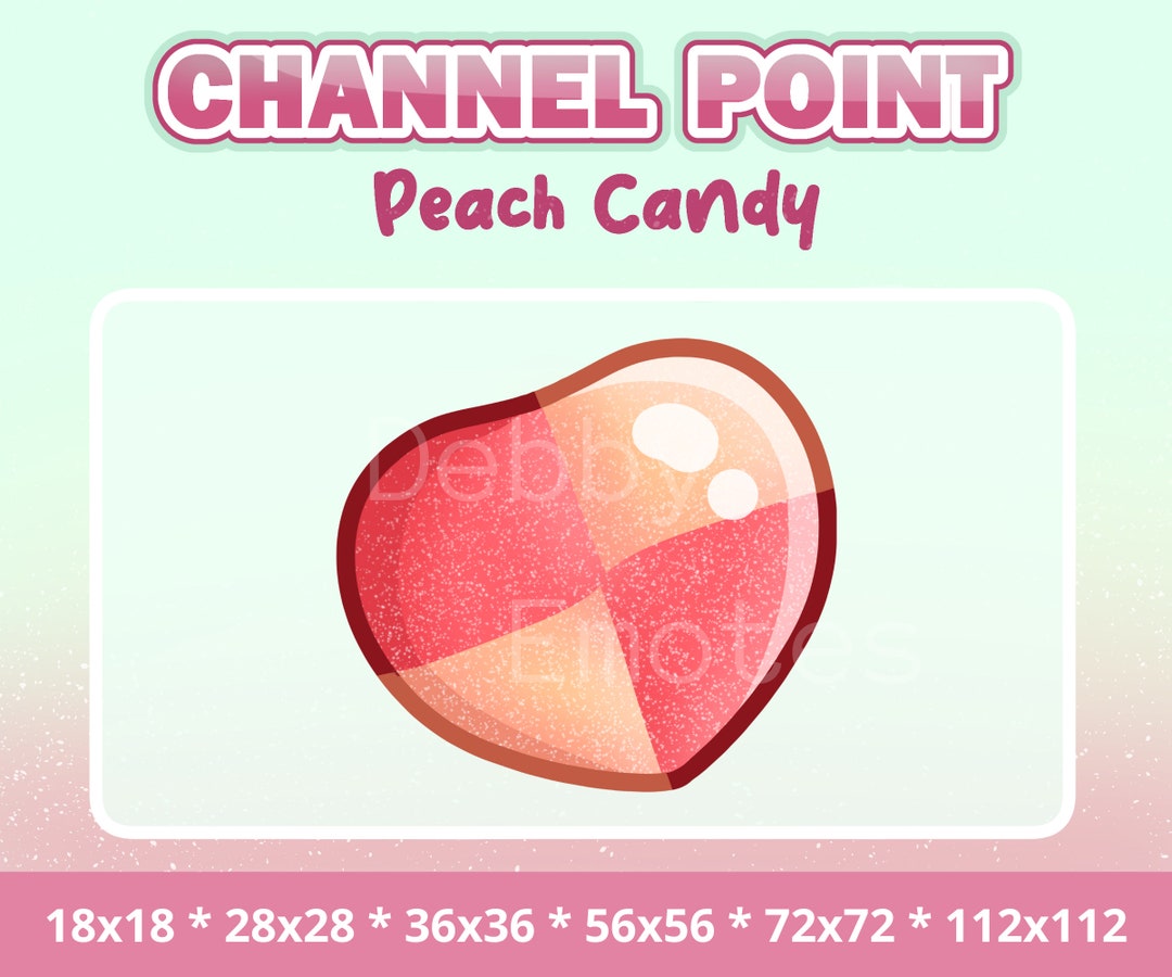 Peach Candy Channel Point / Instant Download / Streaming Twitch - Etsy