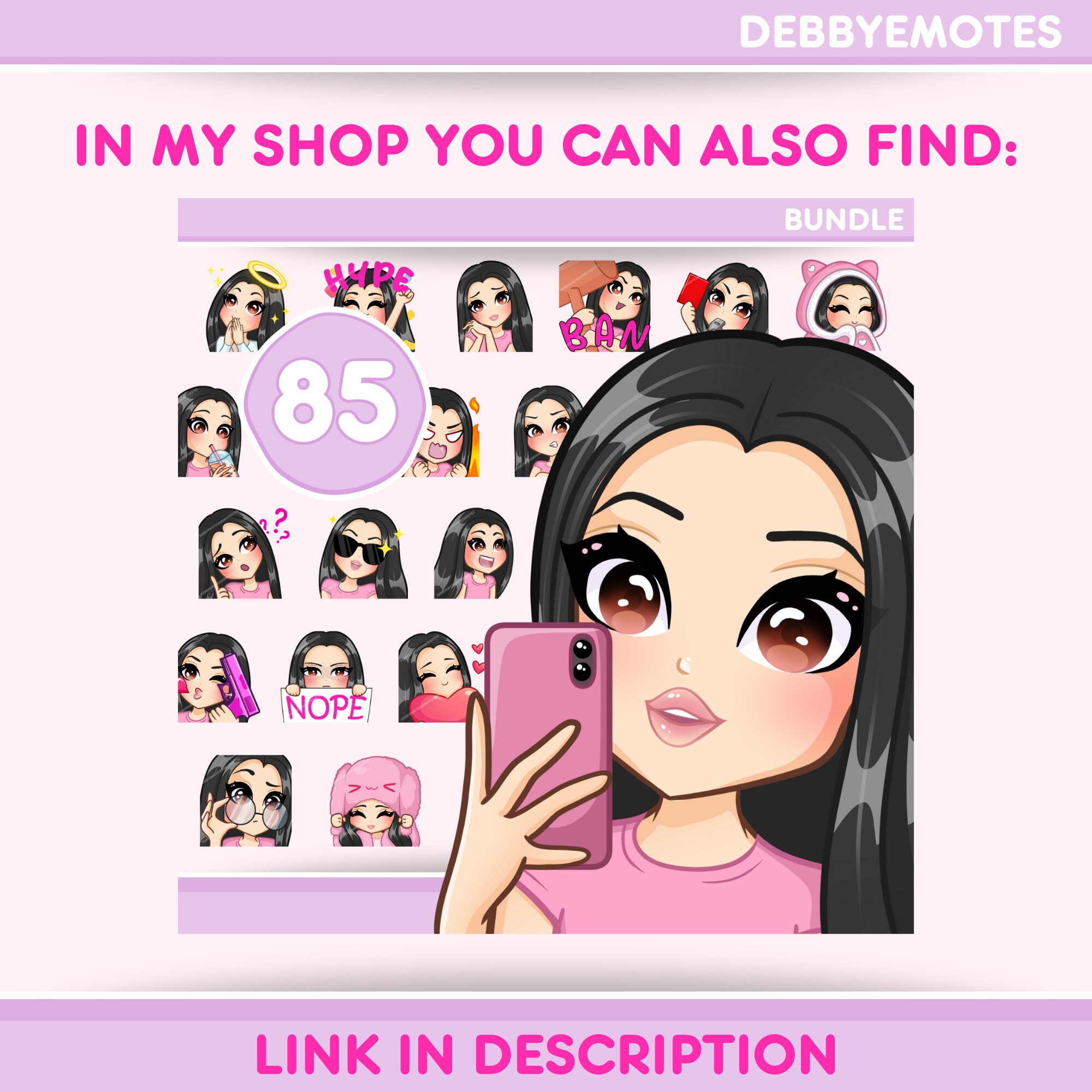 Animated Emotes, 10 Pcs Girl Emotes for Twitch, Discord and Any Stream ...