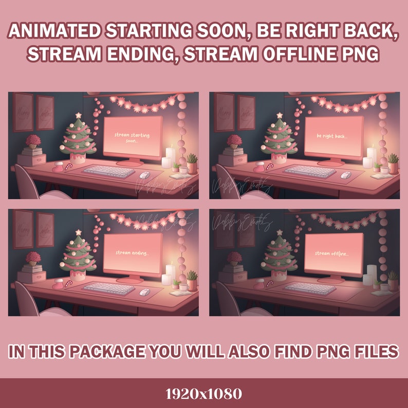 Christmas Twitch Overlays, Animated Stream Scenes for Winter - Lofi ...