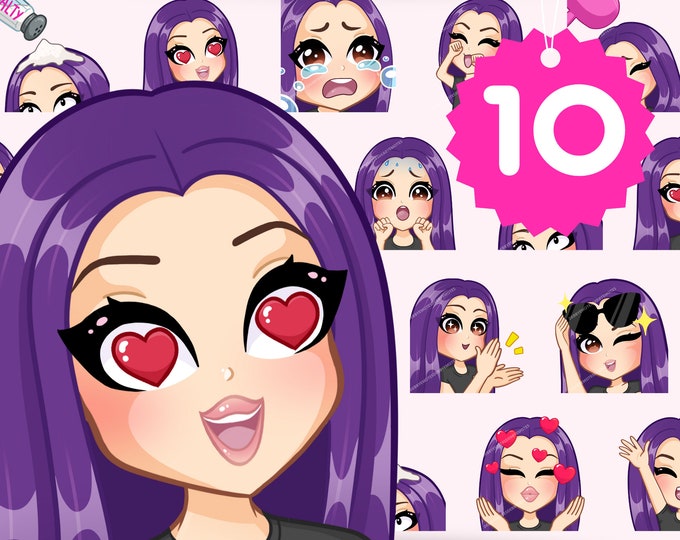 ANIMATED GIF Emotes Mega Bundle for Twitch and Discord Cute Chibi ...