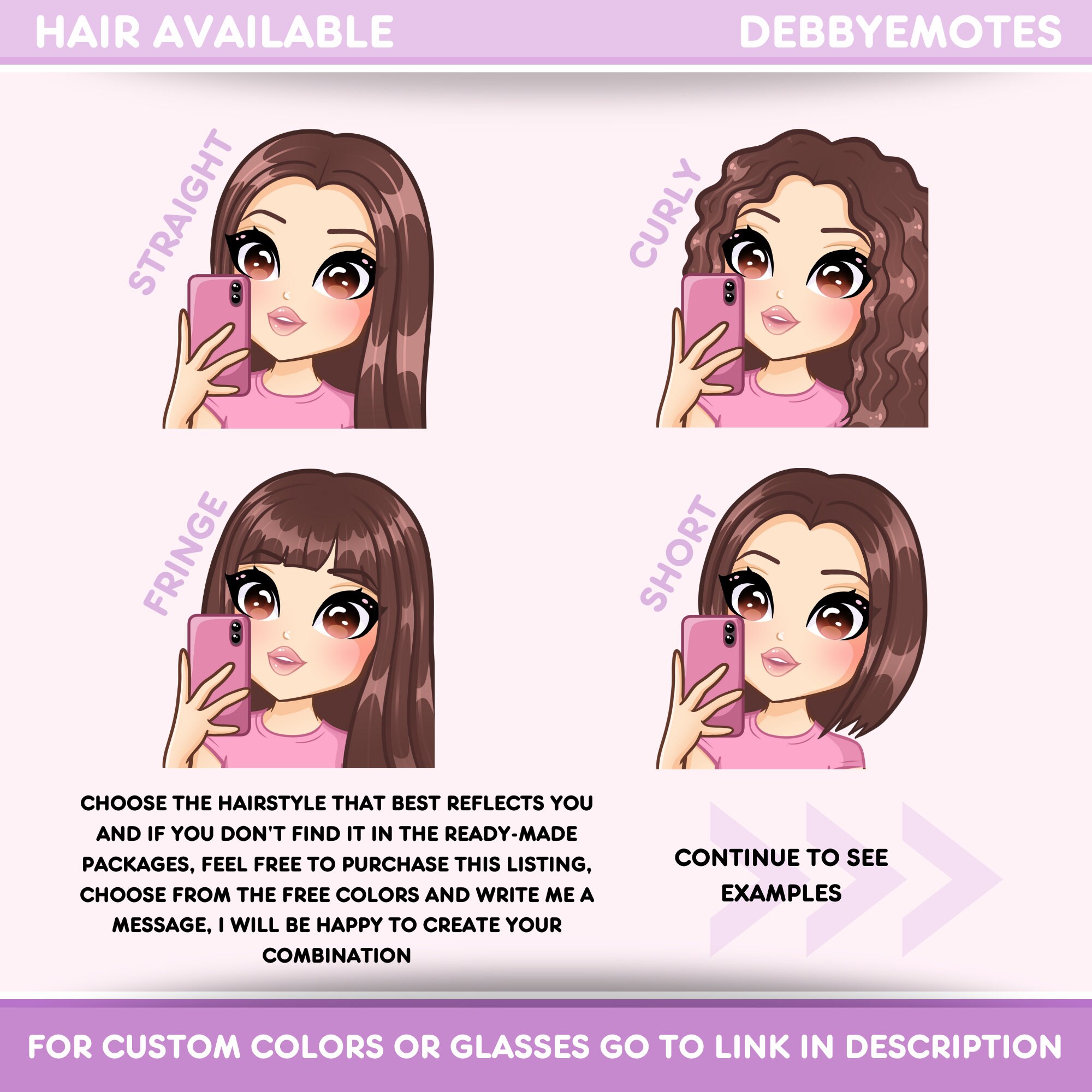 Cute Girl Twitch Emotes, Bundle 85pcs for Discord, Youtube and Any ...