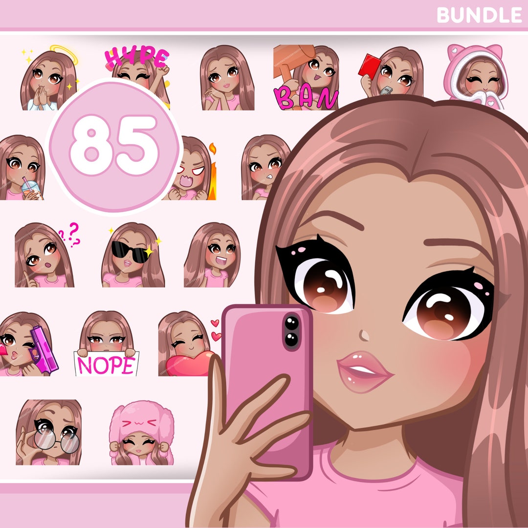 Discord Girl Emotes, Bundle 85pcs for Twitch, Tiktok and Any Stream and ...