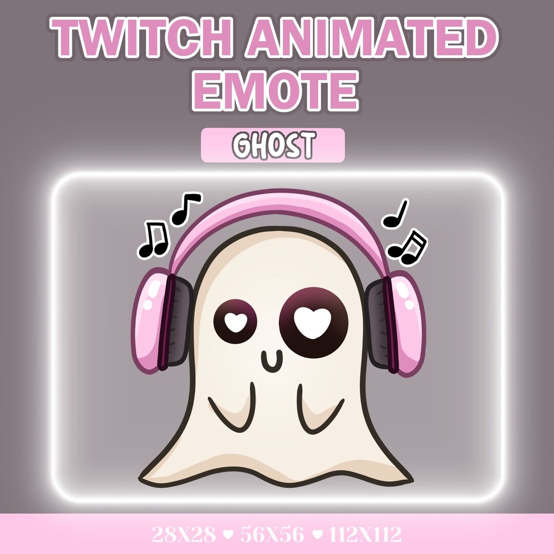 Animated Pink Ghost Twitch Emote (digital Download) - Etsy