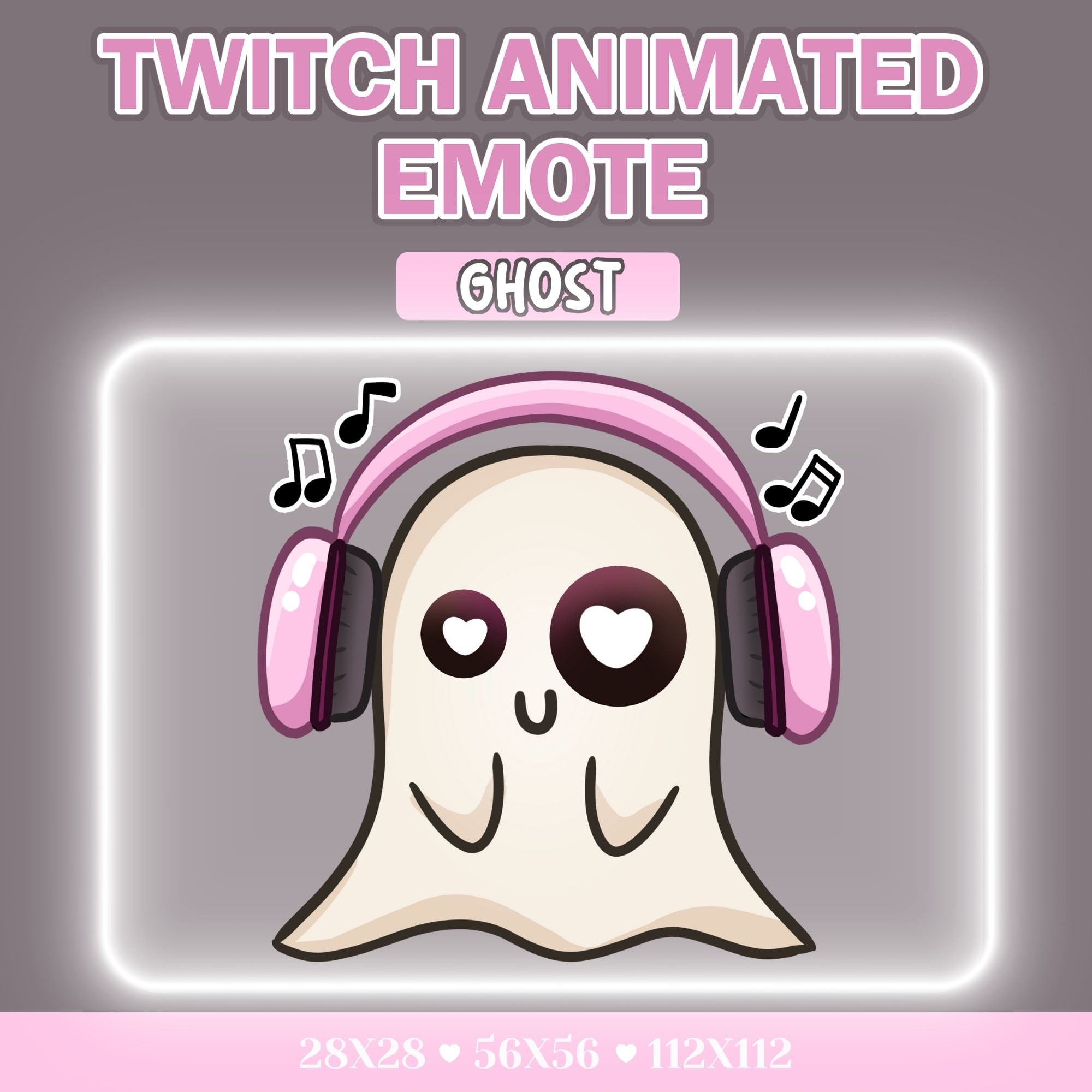 Animated Pink Ghost Twitch Emote (digital Download) - Etsy