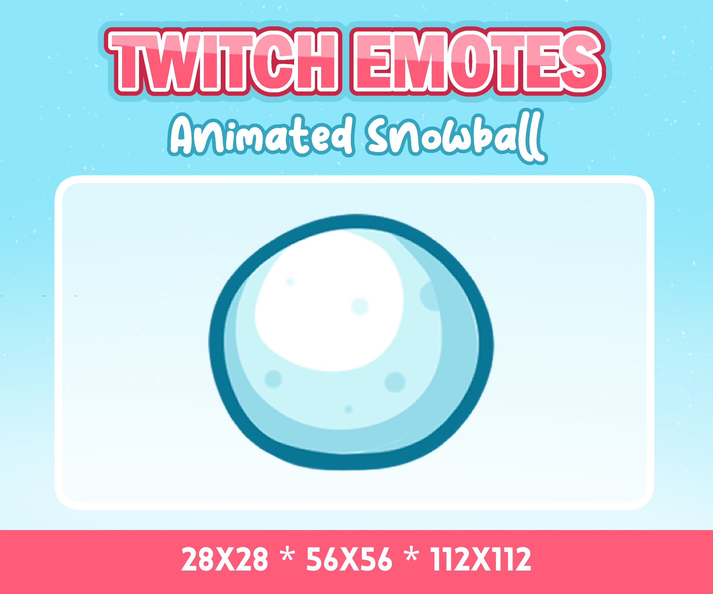 Snowball Animated Emote, Christmass and Winter Emote for Twitch - Etsy
