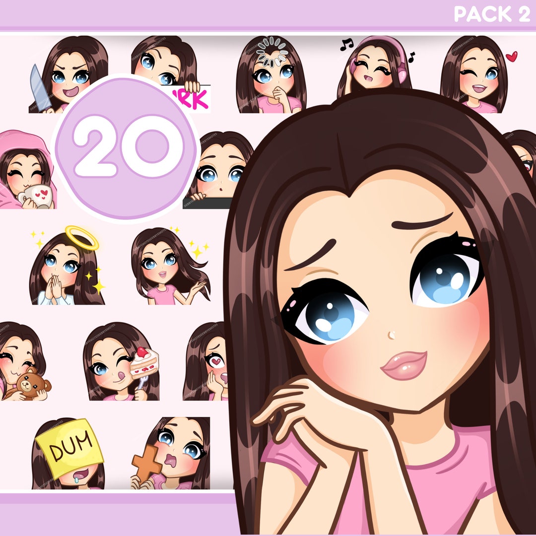 Girl Kick Emotes 20pcs, Bundle for Discord, Youtube, Twitch and Any ...