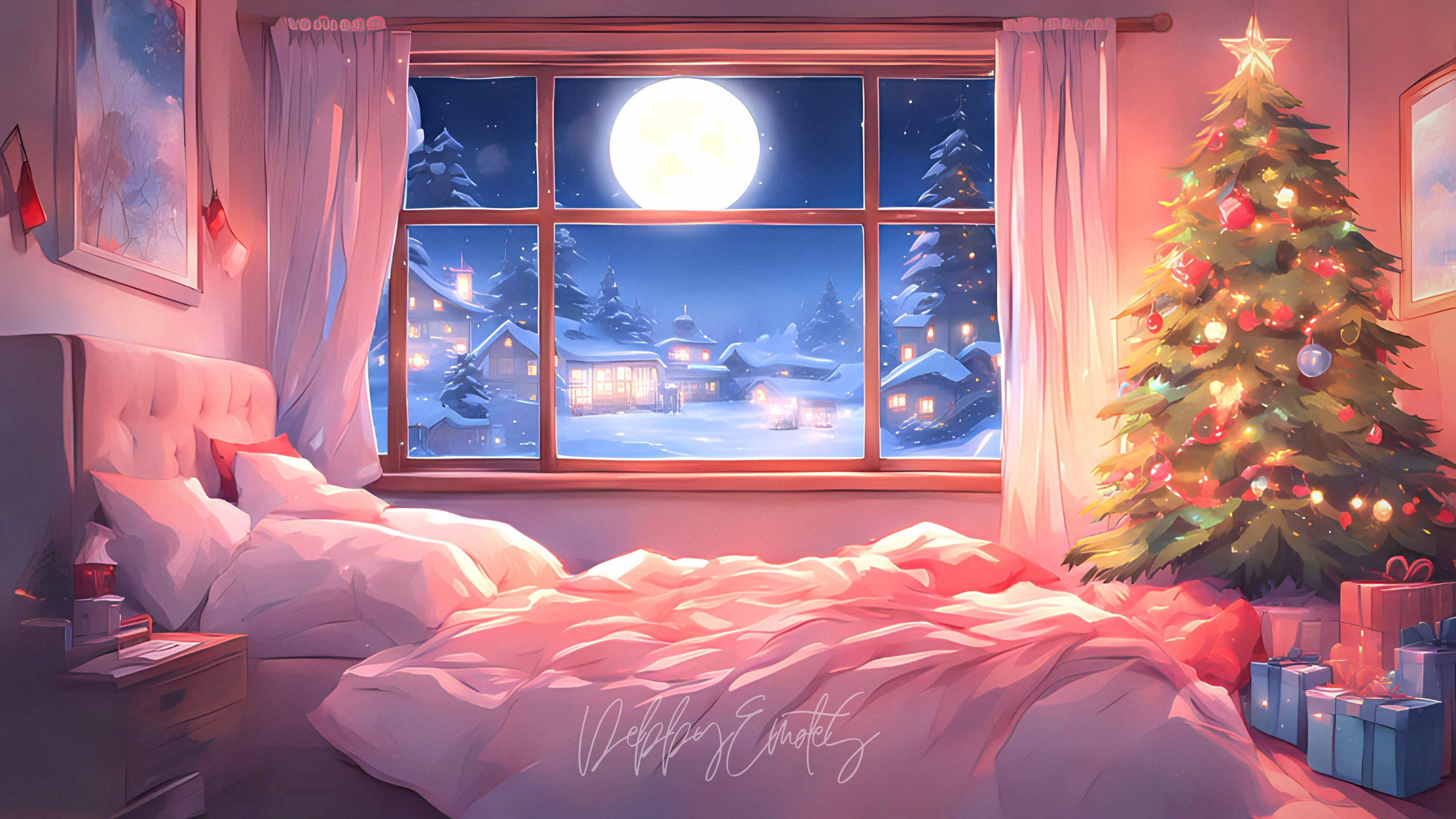Christmas Vtuber Background, 4 Vtuber Winter Animated Background ...