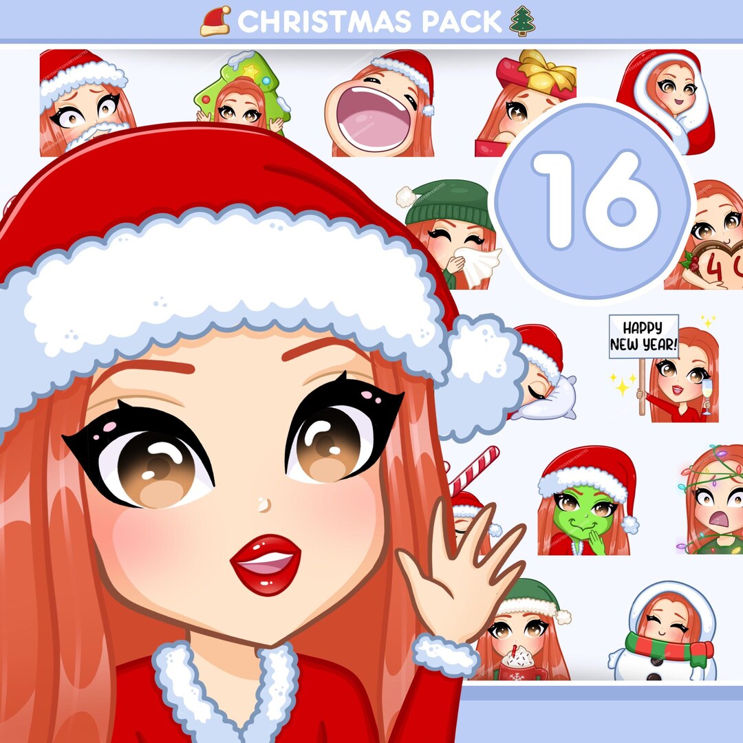 Girl Emotes for Christmas, Bundle for Twitch, Discord, Tik Tok and Any ...