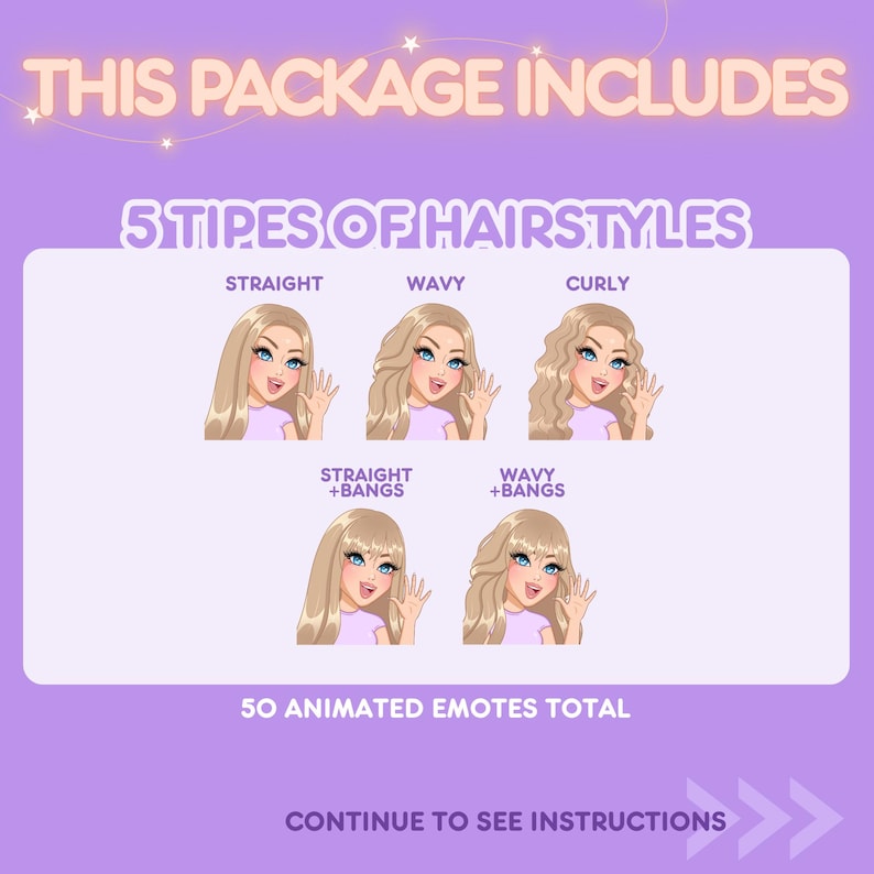 Animated Twitch Girl Emotes | 10 Animated Emotes | Twitch & Discord ...