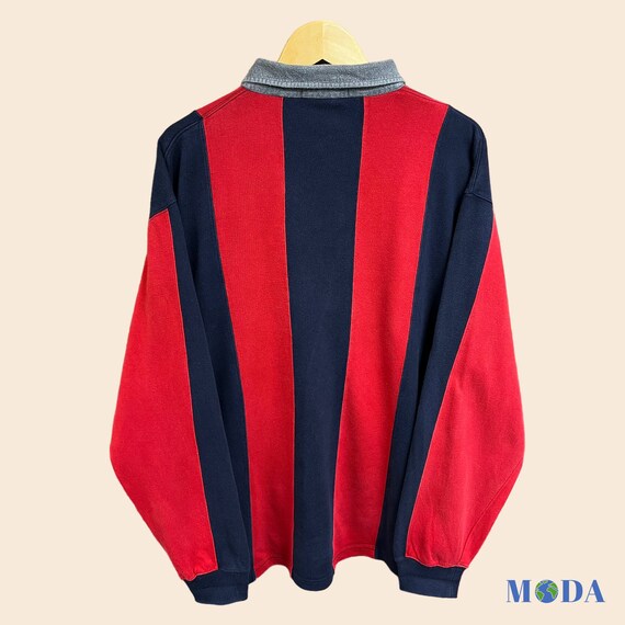 Vintage Polo Ralph Lauren Navy & Red Rugby Polo - Gem