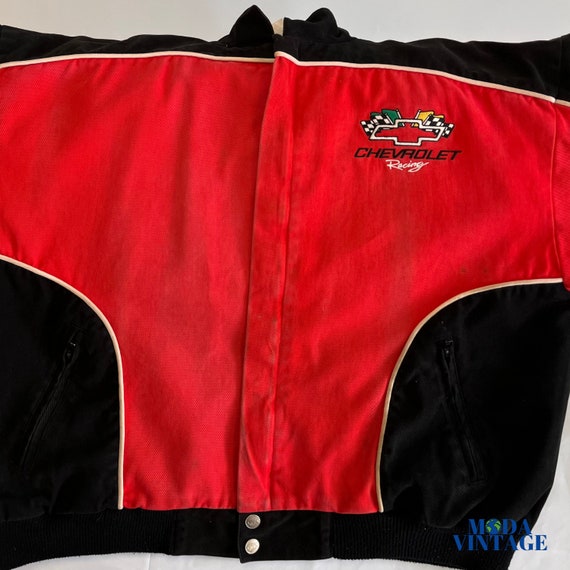 Vintage Black & Red NASCAR Chevrolet Racing Jacket - Gem