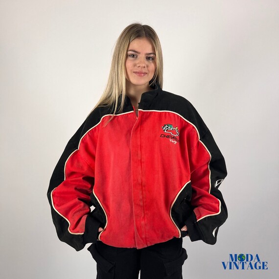 Vintage Black & Red NASCAR Chevrolet Racing Jacket - Gem