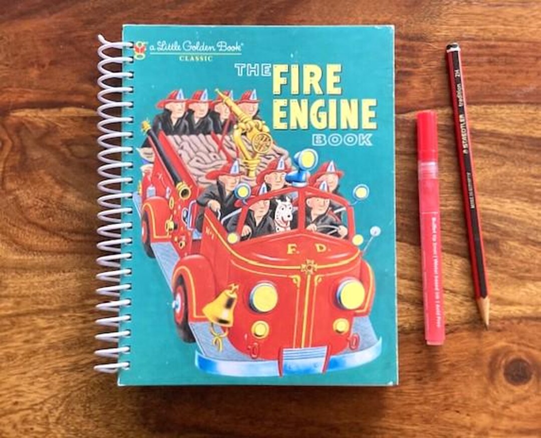 The Fire Engine Book Little Golden Book Journal, Vintage Spiral ...