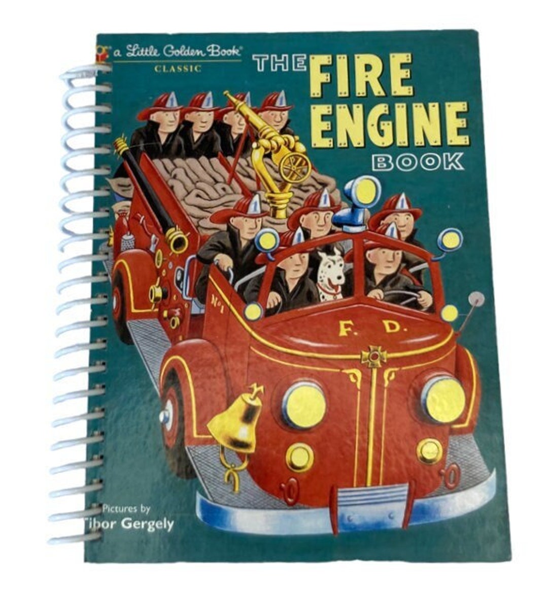 The Fire Engine Book Little Golden Book Journal Upcycled - Etsy