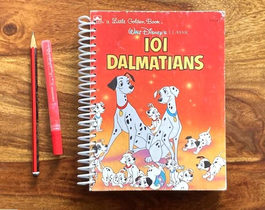 101 Dalmatians Little Golden Book, Recycled Notebook or Sketchbook for ...