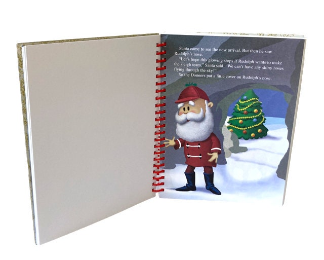 Rudolph the Red Nosed Reindeer Little Golden Book Journal, Repurposed ...