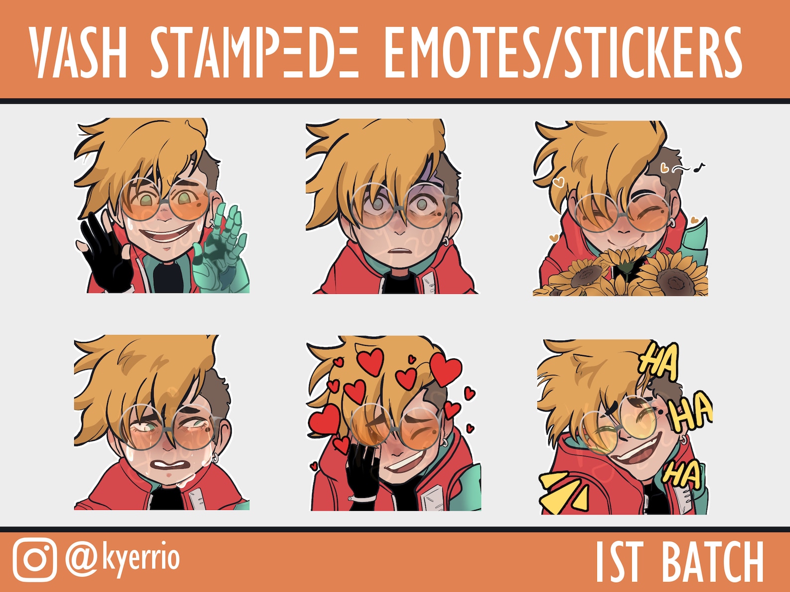 Trigun Stampede Vash the Stampede Emotes and Stickers for Discord ...
